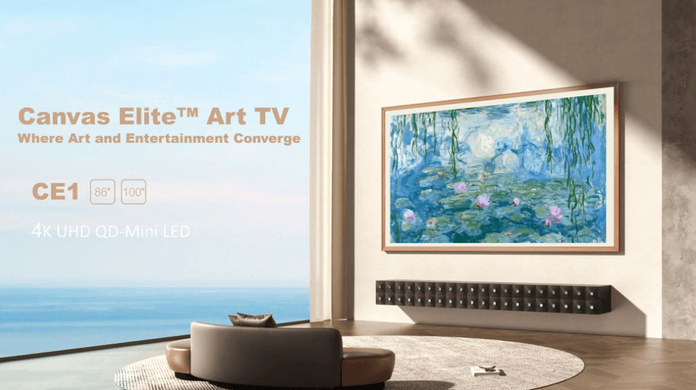 Skyworth's high-end Canvas Elite Art TV is much bigger than Samsung's ...